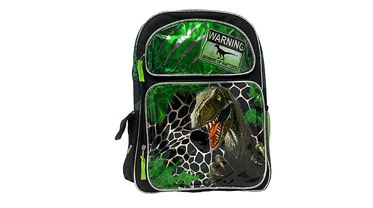 WARNING BEWARE OF RAPTORS Dinosaurs 16" Backpack | Shop Now