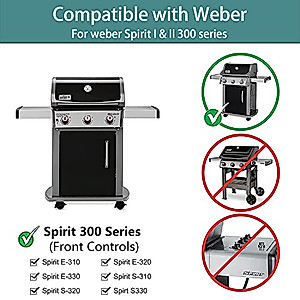 Weber Grill Spirit Replacement Parts, 7636 Weber Spirit Grill Parts 15.3 Inch Flavorizer Bars with 69787 Burner for Weber Spirit I & II 300 Series, Spirit E310 E320 E330 S310 S320 S330