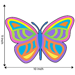 ToyKraftt Toddler Butterfly Art and Craft Kit for 3 to 5 Year Olds, Peel and Stick Pictures, Gifts for Boys Girls - Sequin Pictures Butterflies