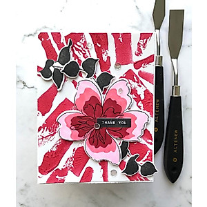 Altenew Mixed Media Palette Knife Set, 4 Stainless Steel Palette Knives with Wood Handles, Spatula Painting Knives with Flexible Different Sized Blades