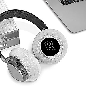 Geekria 2 Pairs Knit Headphones Ear Covers, Washable & Stretchable Sanitary Earcup Protectors for Over-Ear Headset Ear Pads, Sweat Cover for Warm & Comfort (M/Grey)