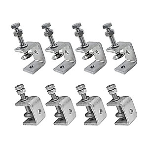 8 Pack Tiger Clamp Heavy Duty C-Clamp with Adjustable Wide Jaw Openings 304 Stainless Steel C Clamp G-Clamp for Woodworking Mount Welding Building Household Desktop