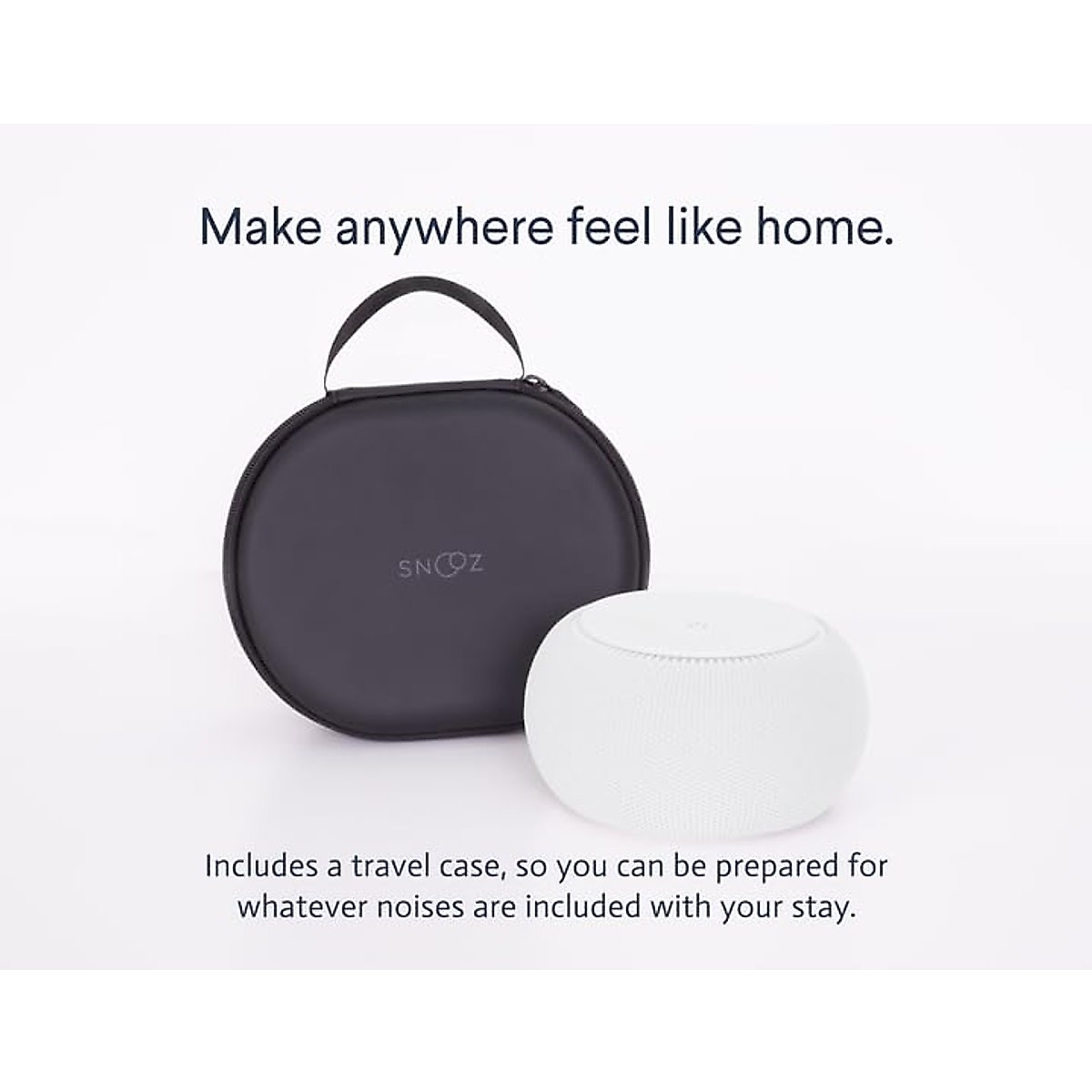 SNOOZ Pro - Smart White Noise Machine & Travel Case - Real Fan Inside, Non-Looping White Noise, Adjustable Tone & Volume - App-Based Remote Control & Sleep Timer (Cotton)