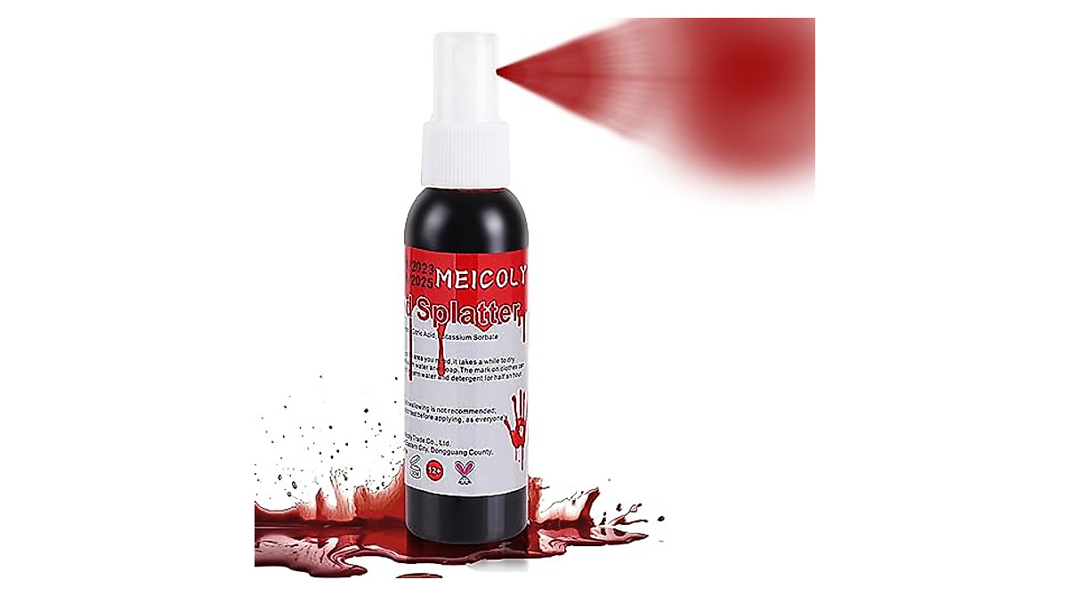 MEICOLY Blood Splatter, 2.1oz Fake Blood Spray, Halloween Liquid Blood ...