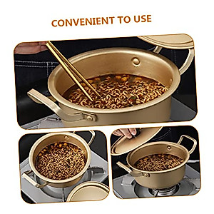 KICHOUSE Instant Noodle Pot Ramen Pot with Lid Metal Cooking Utensils Korean Pots for Cooking Soup Cooker Korean Ramen Pot with Lid Ramyun Pot Ramen Cooking Utensils Small Pot Ramen Cooker