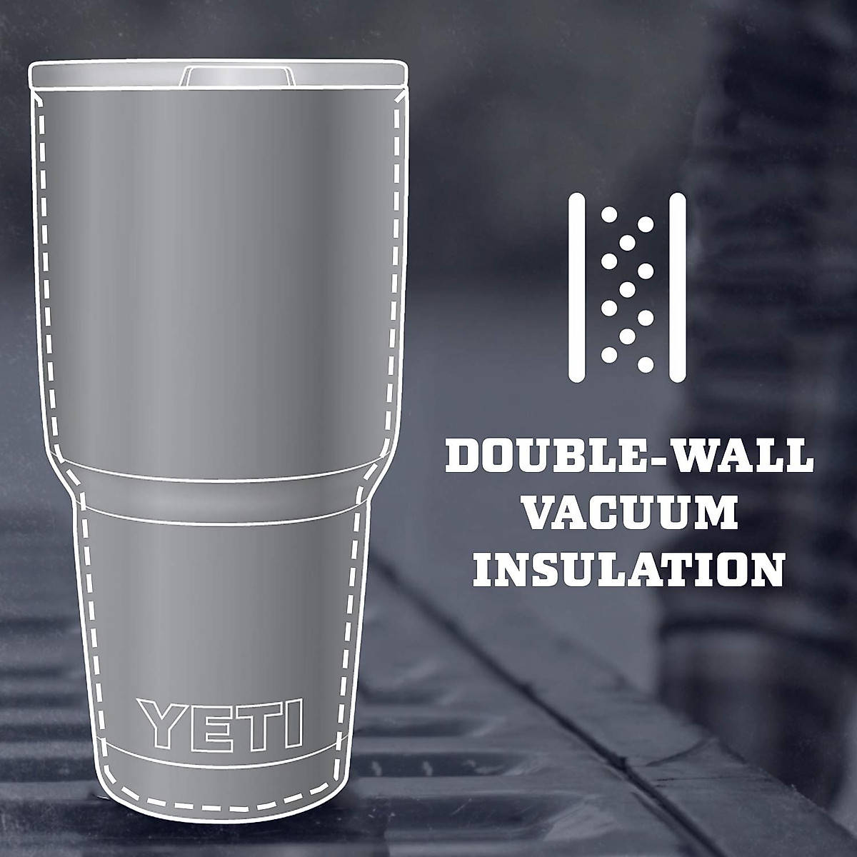 YETI Rambler 30 oz Stainless Steel Vacuum Insulated Tumbler w/MagSlider Lid, White