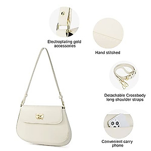 CLUCI Purses for women,Small Shoulder Bag Cute Clutch Designer tote Handbags leather crossbody bag Hobo purse with Zipper Closure