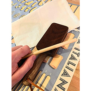 Gnocchi pasta board, garganelli pin, walnut