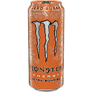 Monster Energy Ultra Sunrise, Sugar Free Energy Drink, 16 Fl Oz (Pack of 15)