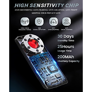 COHANA Hidden Camera Detector Infrared Camera Sweeper, Spy Camera Detector Spy Camera Finder, Bug Detector - Hidden Camera Finder Portable and Easy-to-Use Privacy Guardian