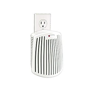 Hamilton Beach TrueAir Plug-Mount Air Freshener Odor Eliminator for Common Household-Tobacco, Pet, Bathroom & Trash, On/Off Fan, with Carbon Filter + Green Meadow Cartridge, White (04530GM)