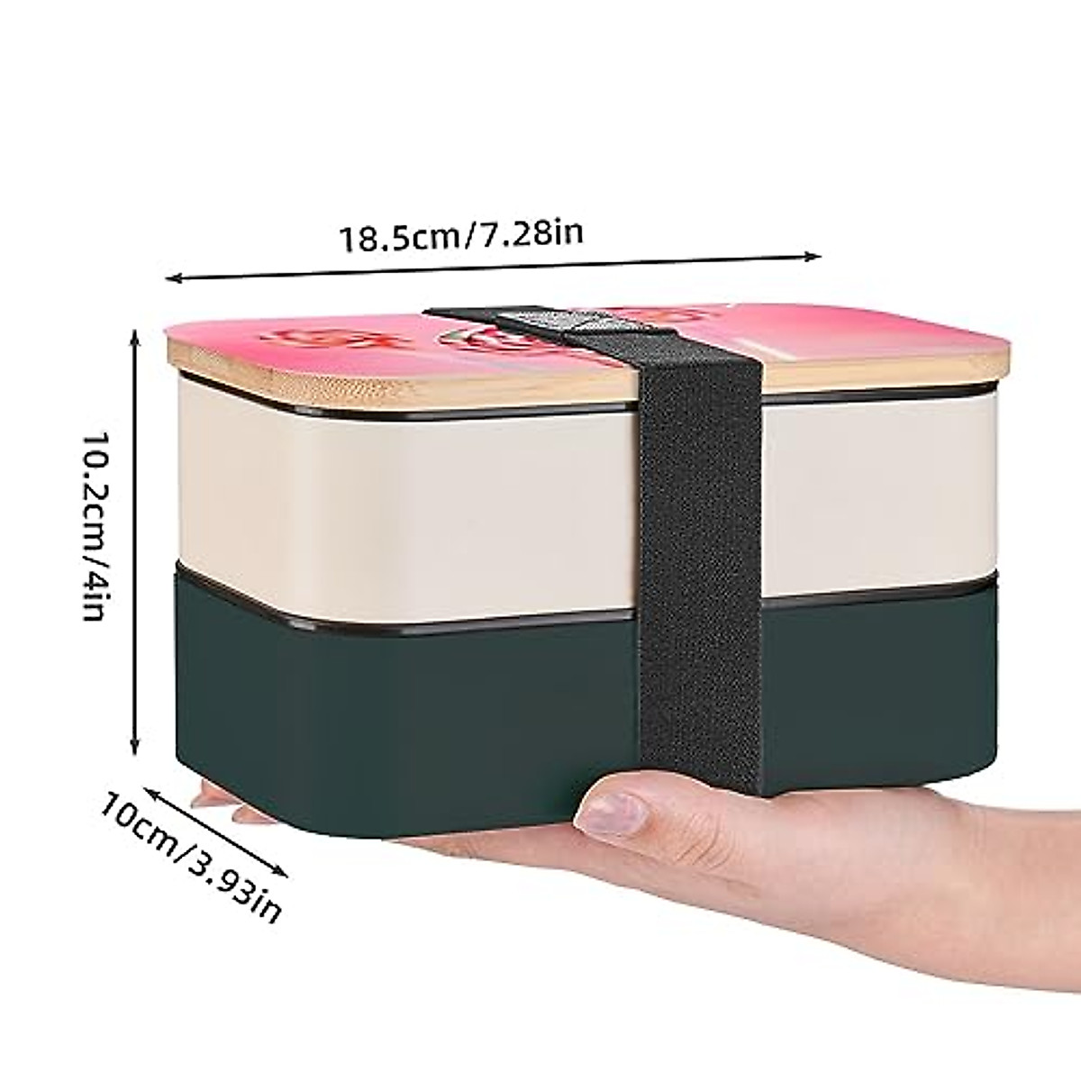 Colorful Lollipop Adult Lunch Box, Bento Box, With Cutlery Set Of 3, 2 Compartments, Rectangular, Lunch Box For Adults