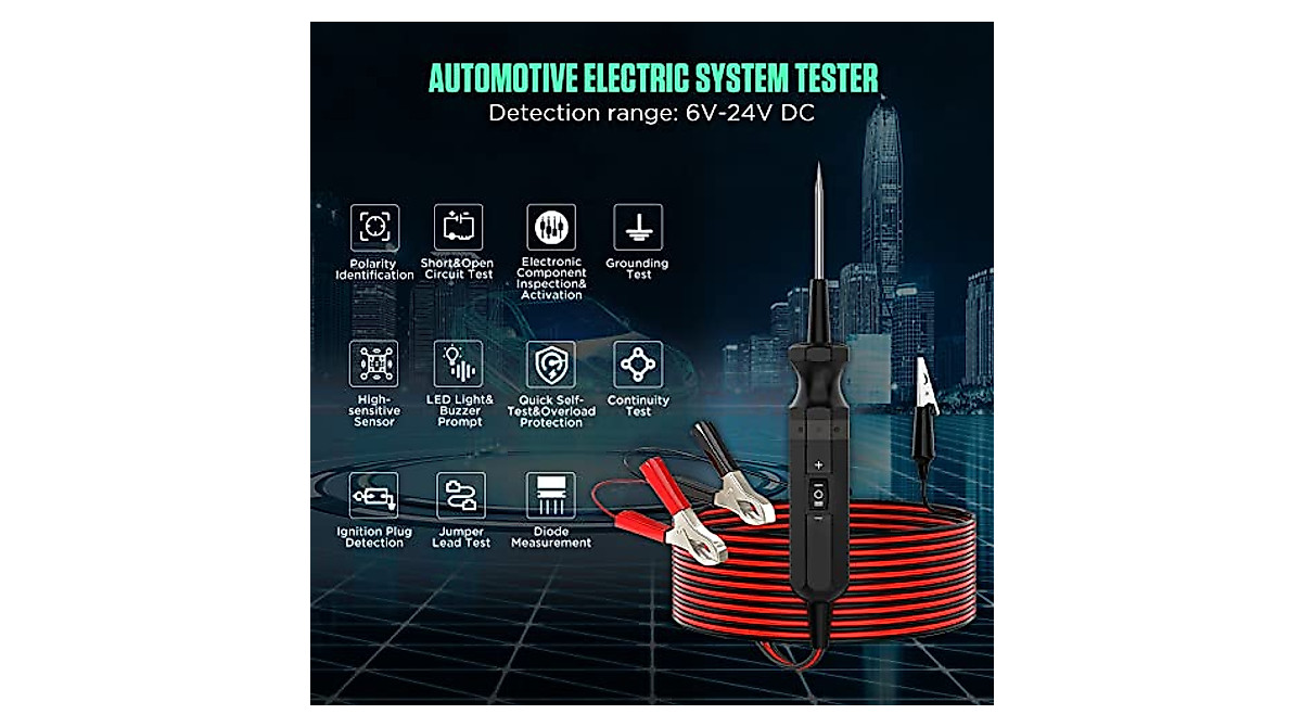 Power Circuit Probe Tester Polarity Identify Electrical Tester 6V-24V ...