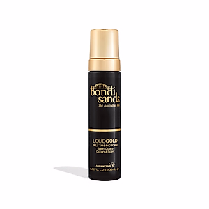 Bondi Sands Liquid Gold Self Tanning Foam | Lightweight + Quick Dry Foam Enriched with Argan Oil, Provides a Hydrated Streak-Free Tan | 6.76 Oz/200 mL