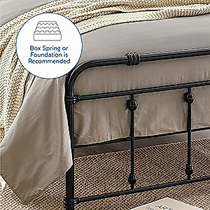 Classic Brands Calvino Classic Black Metal Platform Bed Frame, Full