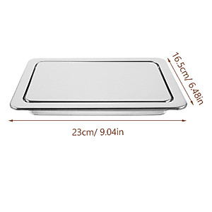 Cabilock Trash Can Embedded Type Trash Bin Cover Countertop Flap Lid Kitchen Supply Bathroom Supply Recessed Trash Bin Lid Kitchen Accessory 430 Stainless Steel Clamshell Concealed Sink