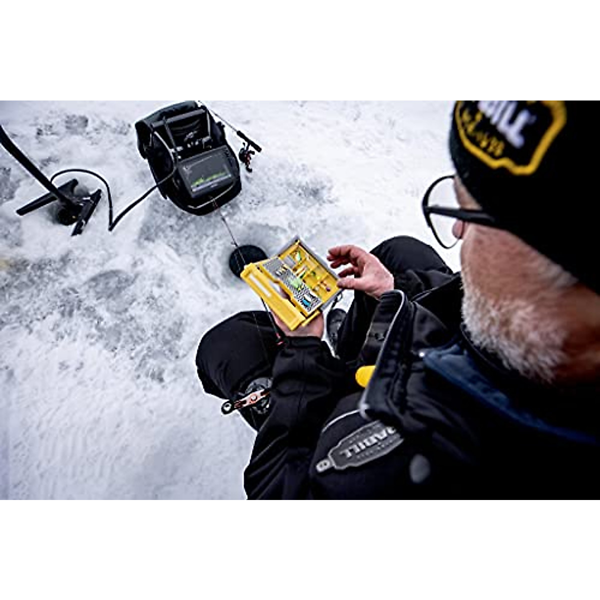 Plano Edge Micro Fly Storage Box, Gray and Yellow, Waterproof and Rust-Resistant Customizable Fishing Tackle Organization