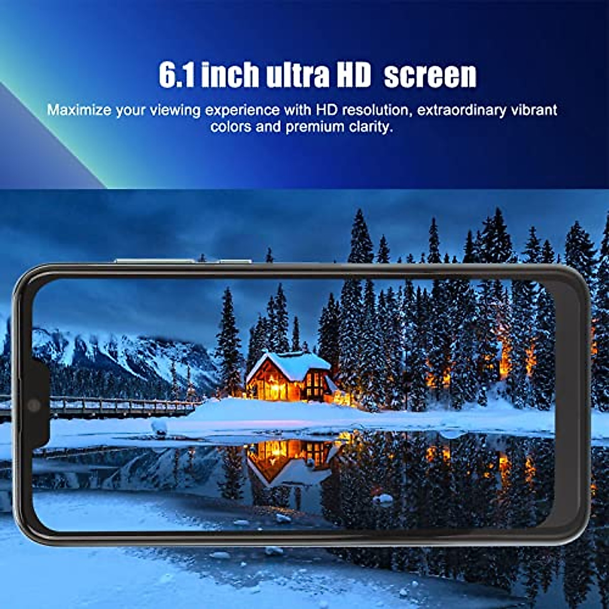 ASHATA I13 Pro Max Unlocked Android Smartphone Celular, 6.1in FHD Screen Face Unlock Mobile Phone, 1GB RAM 16GB ROM, Camera Front 2MP Rear 5MP, 3G Net Cellphone, 2400mAh
