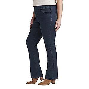 JAG Jeans Women's Plus Size Paley Mid Rise Bootcut Pull-on Jeans, After Midnight EDB422, 20 Plus