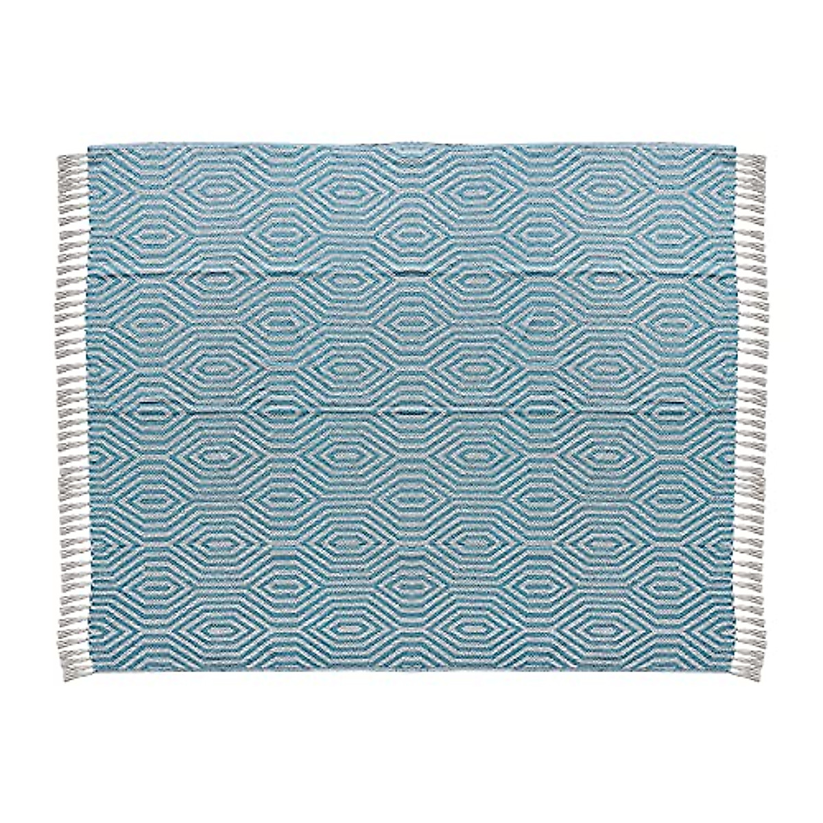 Turquoise Throw Blanket | Throw Blanket for Couch Sofa | Throw Blanket for Bedroom | Farmhouse Throw Blanket | Cozy Lightweight Decorative Throw for Bed | Living Throw Blanket | Knit Throw Blanket