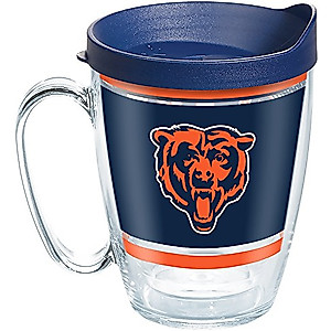 Tervis Made in USA Double Walled NFL Chicago Bears Insulated Tumbler Cup Keeps Drinks Cold & Hot, 16oz Mug, Legend