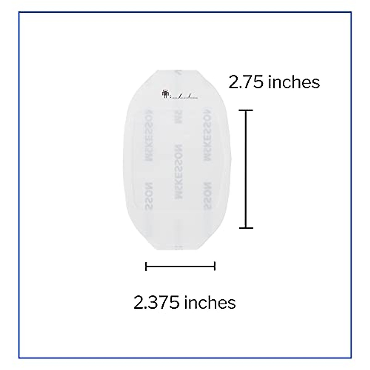 McKesson Transparent Film Dressing, Sterile, Frame Delivery, 2 3/8 in x 2 3/4 in, 100 Count, 1 Pack