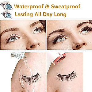 Lashes that Look Like Extensions, Strongly Adhesive Fake Eyelashes, Eye Lashes Sets Pack Natural Look, Cat Eye Wispy Lashes Set , Lash Extension Kit for Self Application, Volume Lash Strips, Lash Clusters with Glue & Tweezers
