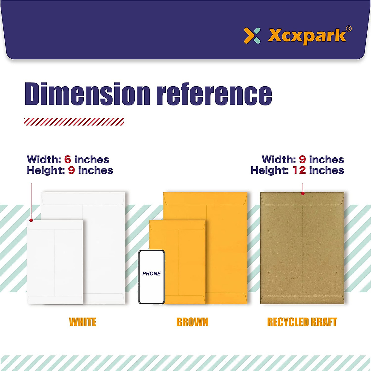 Xxcxpark 250 PCS 6x9 inches Security Catalog Envelopes Printable Self Seal Envelopes, Anti Tear brown Kraft Envelopes for Invitation Cards, Pictures, Photos, Documents