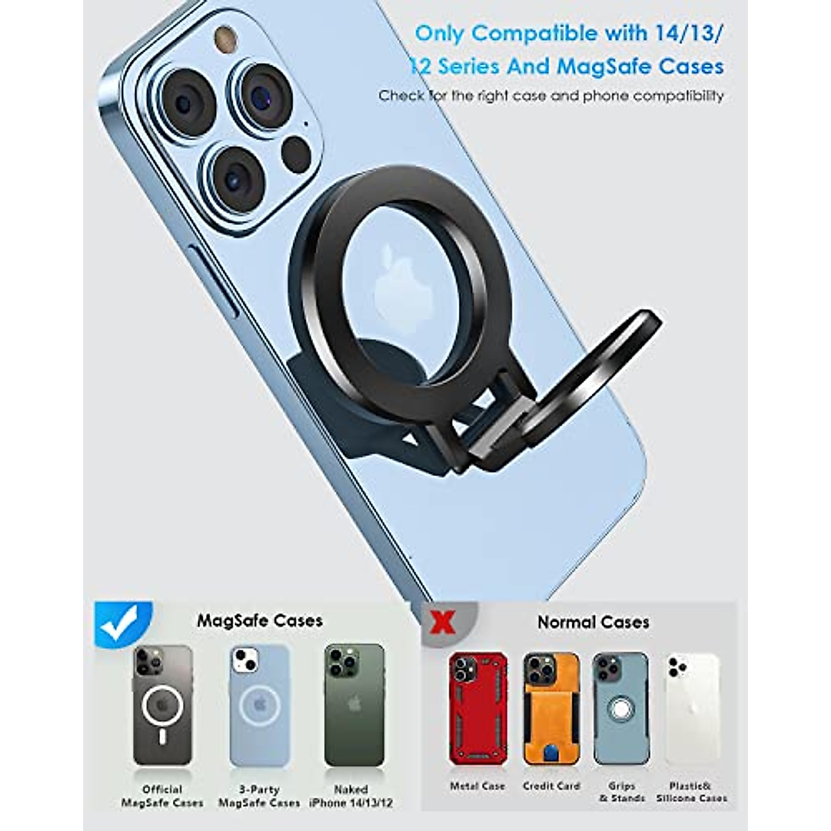 enGMOLPHY Compatible with MagSafe Car Mount [All Metal Design] Magnetic Dashboard Phone Holder for Car [4LB Magnet Power] Fit for Magsafe iPhone 14 13 12 Pro/Max/Mini/Plus MagSafe Case