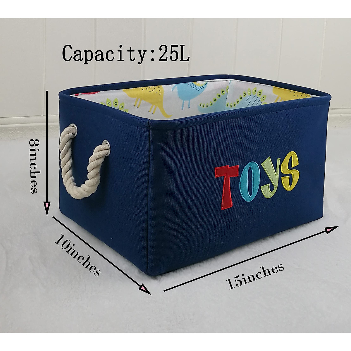 MAIZMZ Rectangular Storage Basket Collapsible Organizer Bin Waterproof Toy Box for Organizing Home/Dorm/Kitchen/Pet/Office/Closet/Shelf/Gift Baskets