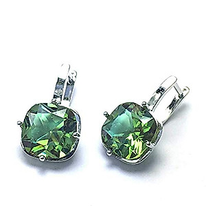 Bansriracha Elegant Zultanite Earring Sterling 925 Silver Cushion 10MM Created Sultanite Fine Jewelry Women Wedding Party Gift