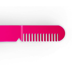 Amaok Eyebrow Tweezer with Comb - Slant Tip, Bright Pink - BOGO SALE Offer - Details Below.