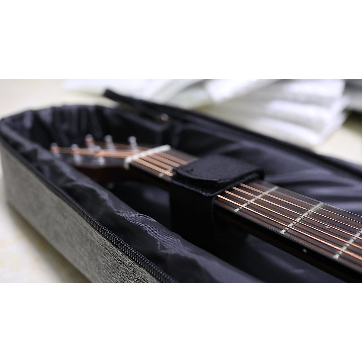 EITMOSS 36 Inch Acoustic Guitar Bag Guitar Case Soft Guitar Gig Bag Adjustable Straps Grey