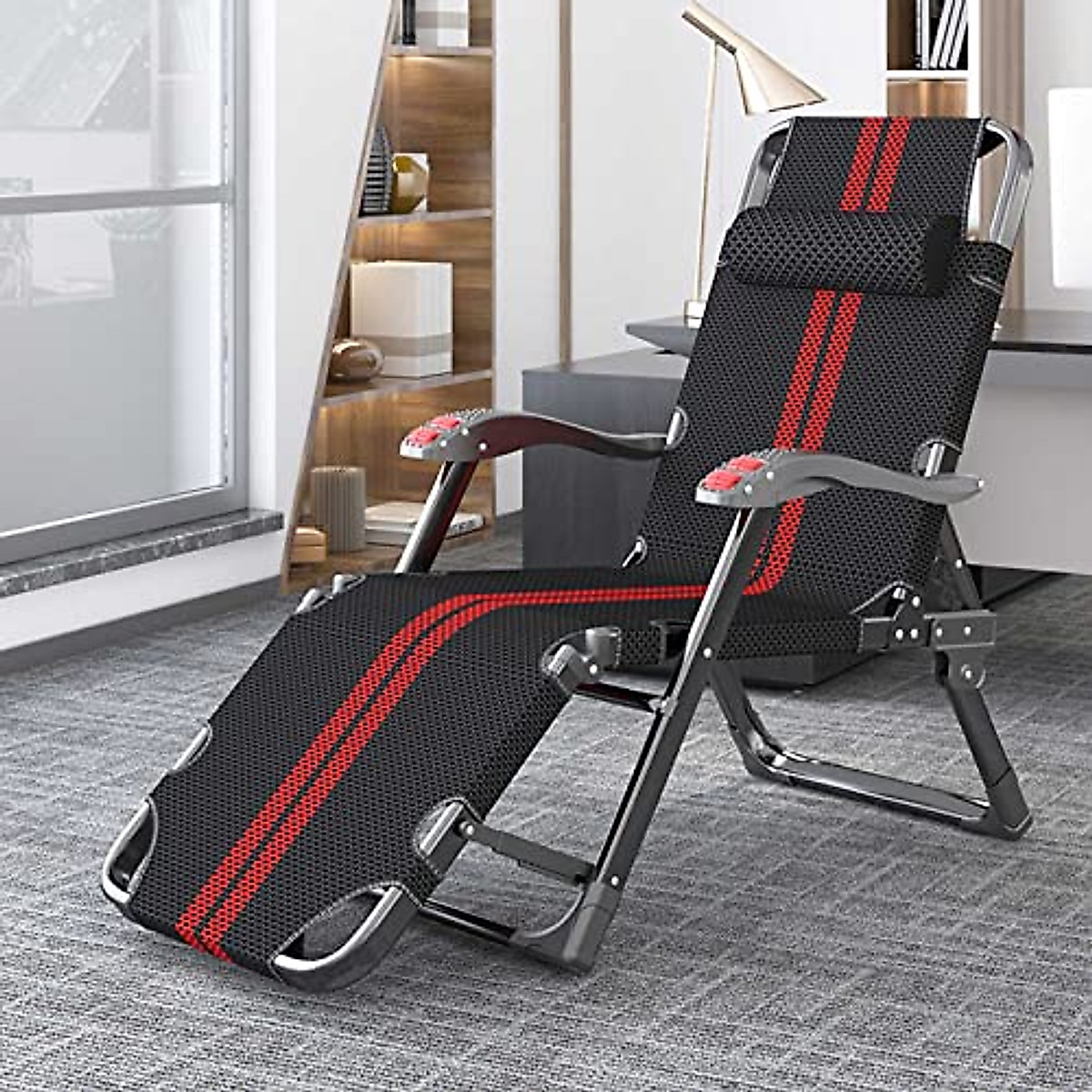 ABaippj Zero Gravity Sunlounger Garden Reclining Chair Foldable Relaxing Recliner, Adjustable Headrest for Beach Patio Camping Poolside BBQ