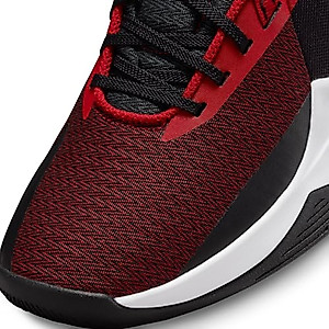 NIKE Men's Sneaker, Black University Red Gym Red, 12.5