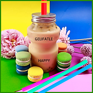 Jumbo Smoothie Straws, Colorful Disposable Wide-mouthed Large Straw (100 Count)