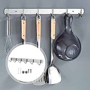 TEHAUX 3pcs Metal Robes, Decorative Hook Organizer with Hook, Hanger Home Holder Duty Key Towels Rail Wall Hooks Stainless Coffee Practical Bathroom Hats, Mounted Clothes Steel