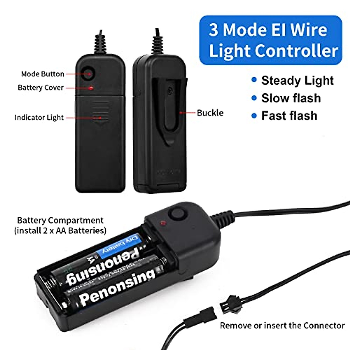 Entrope Halloween Mask, LED Glow Scary Halloween Face Mask for Festival Cosplay Halloween Costume Masquerade Parties, Carnival, Gifts (Red)