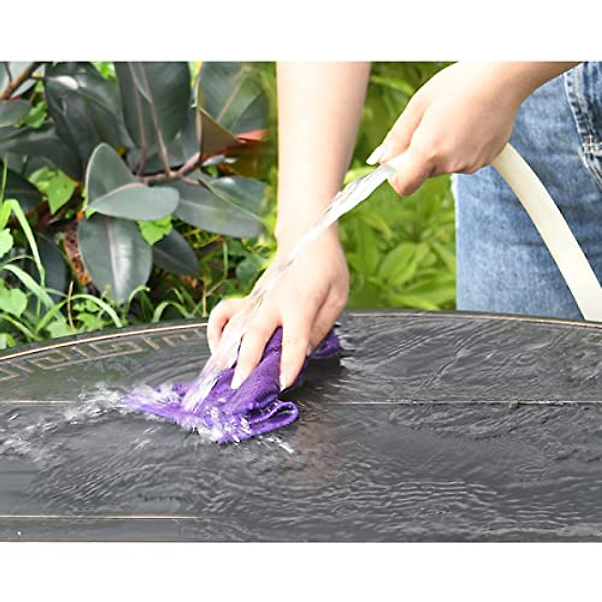 SUNESA Outdoor Cast Aluminum Tables Domestic Charcoal Barbecue Table Electric Oven Courtyard Terrace Garden Leisure European Table (Without Chair)