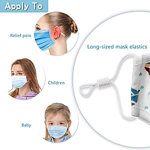 OCEANTREE Cord Locks for Mask, Elastic Adjuster Silicone Cord Stopper No Slip Earloop Toggles for Drawstring Buckle Clasp