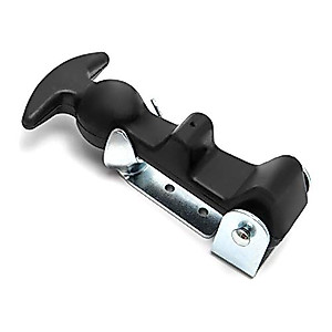 QWORK 2Packs 4.7 inch T-Handle Draw Latches with Brackets, Rubber Flexible Hood Catch t-Handle Hasp, for Tool Box, Hood, Vehicle Engine