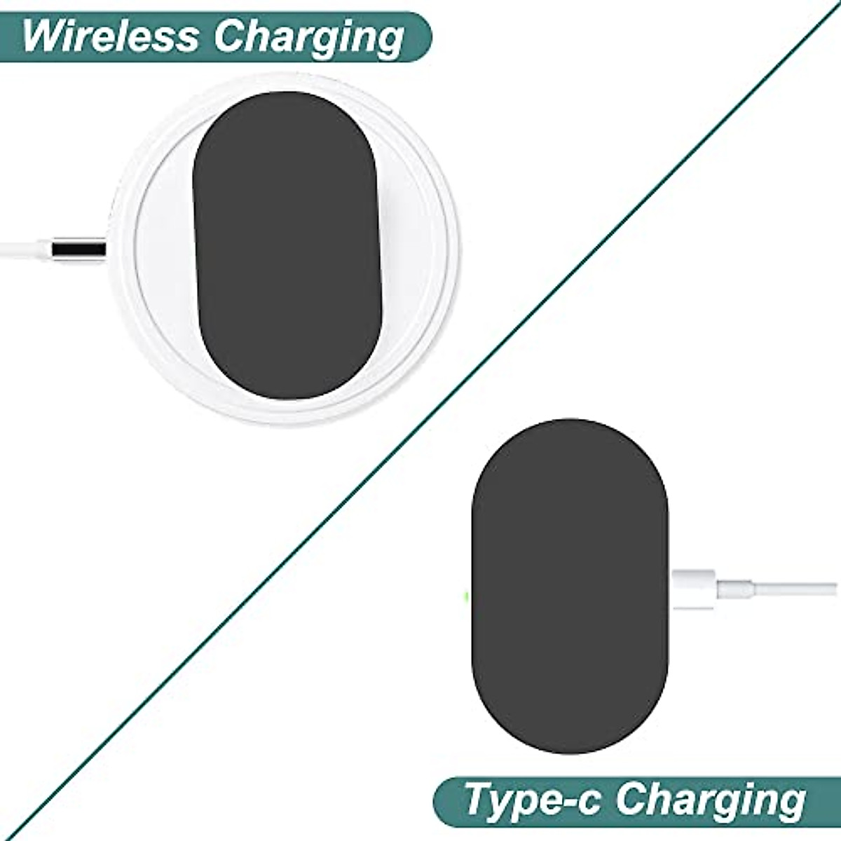 Charging Case for Galaxy Buds/Buds+, Replacement Charger Dock Station for Samsung Galaxy Buds SM-R170 & Buds+ SM-R175 (Black)