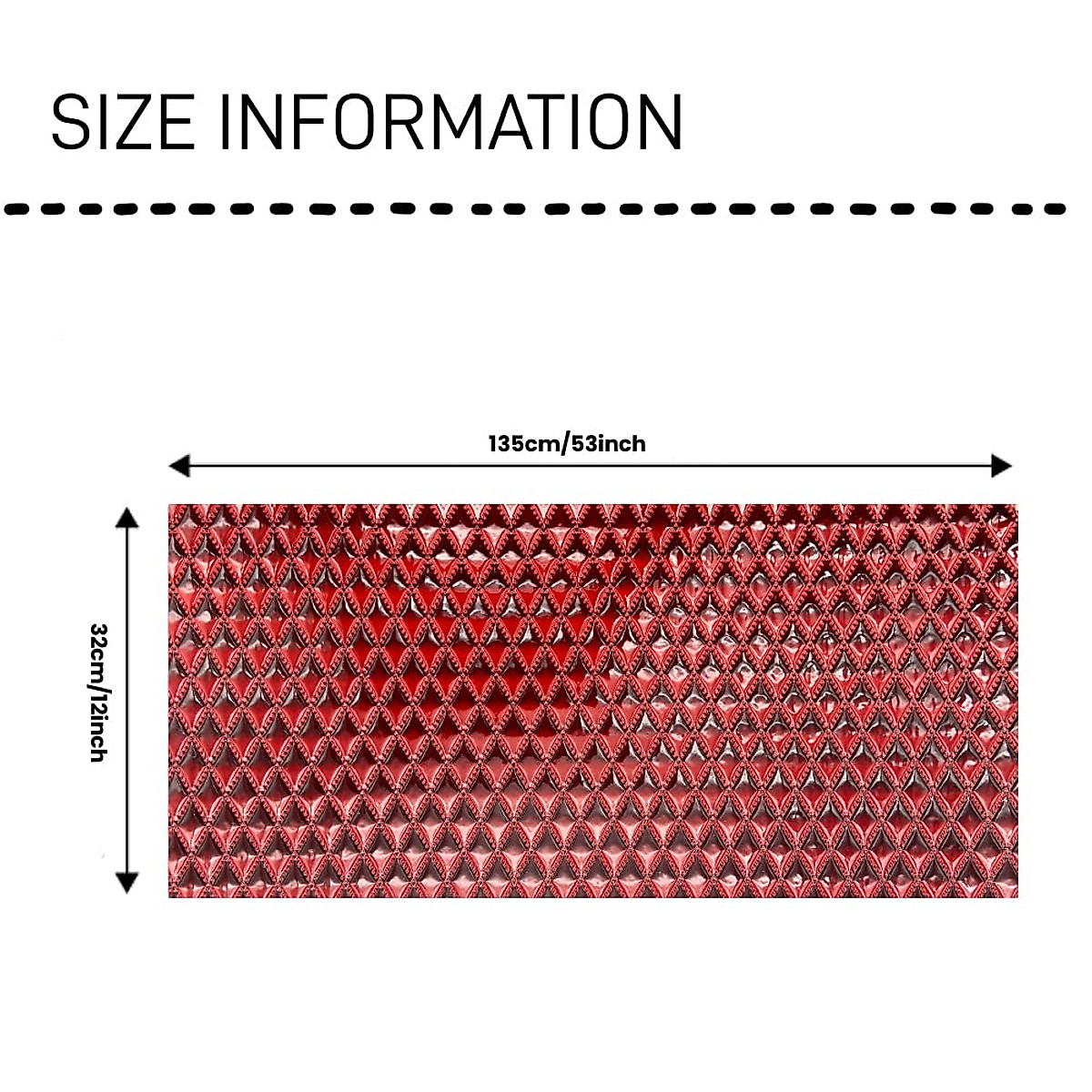 Glossy Geometry Vinyl Faux Leather Sheets, 12 x 54 inch Embossed Diamond Plaid Synthetic PU Fabric for DIY Handicrafts Keychains Pouches Making-Dark Red