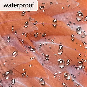 Aglebo Shower Curtain Flamingo Feather Fabric Shower Curtain Set with 12 Hooks Water-Proof 72 * 72 Inches for Bathroom Beach Caravan Hotel