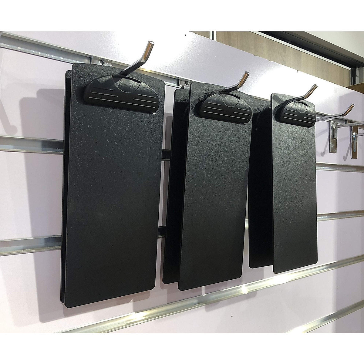 Vinseen Plastic Clipboard, for Memo, Menu, Credit Card Receipt, 4x9in, 6-Pack (Black)