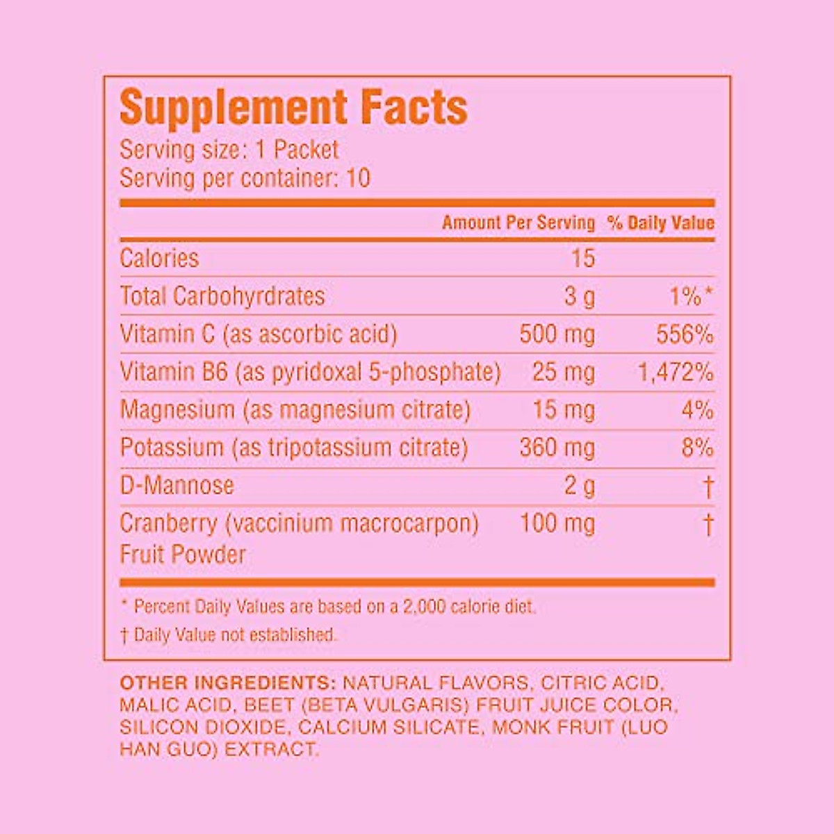 Cheeky Bonsai Bye Bye UTI: Fast Acting UTI Relief Drink Mix with D-Mannose and Cranberry Extract, Urinary Tract Support Health, Hibiscus Lemonade Flavor (10 Packets) - Vegan, Non-GMO, Quick Relief