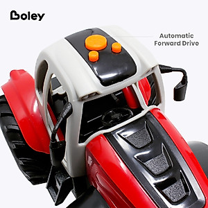 Boley Farm Tractor Toy with Baler - Light & Sound Farm Toy Vehicles with Paper Hay & Nets - Tractor Toys for Boys & Girls Ages 3+