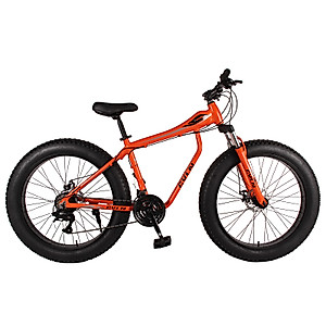 wavsurf 26'' Fat Tire Mountain Bike, 21 Speed Outdoor Snow Beach Bike, Adult Women Men Hybrid MTB Racing Bikes, Comfort Complete Cruiser Bicycle, City Commuter Road Cycling (A), 94x88x38cm