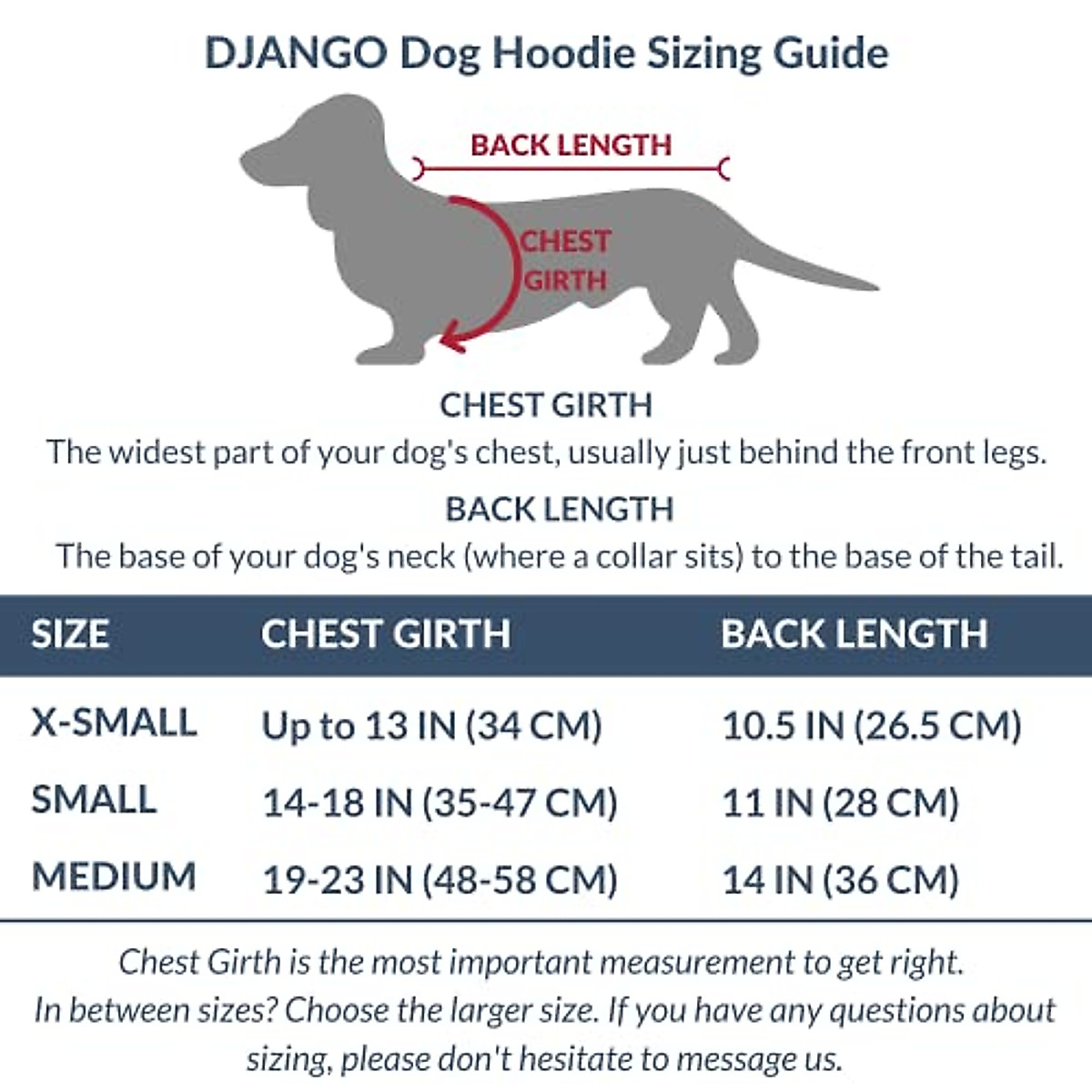 DJANGO Dog Hoodie and Super Soft and Stretchy Sweater with Elastic Waistband and Leash Portal (Medium, Black)