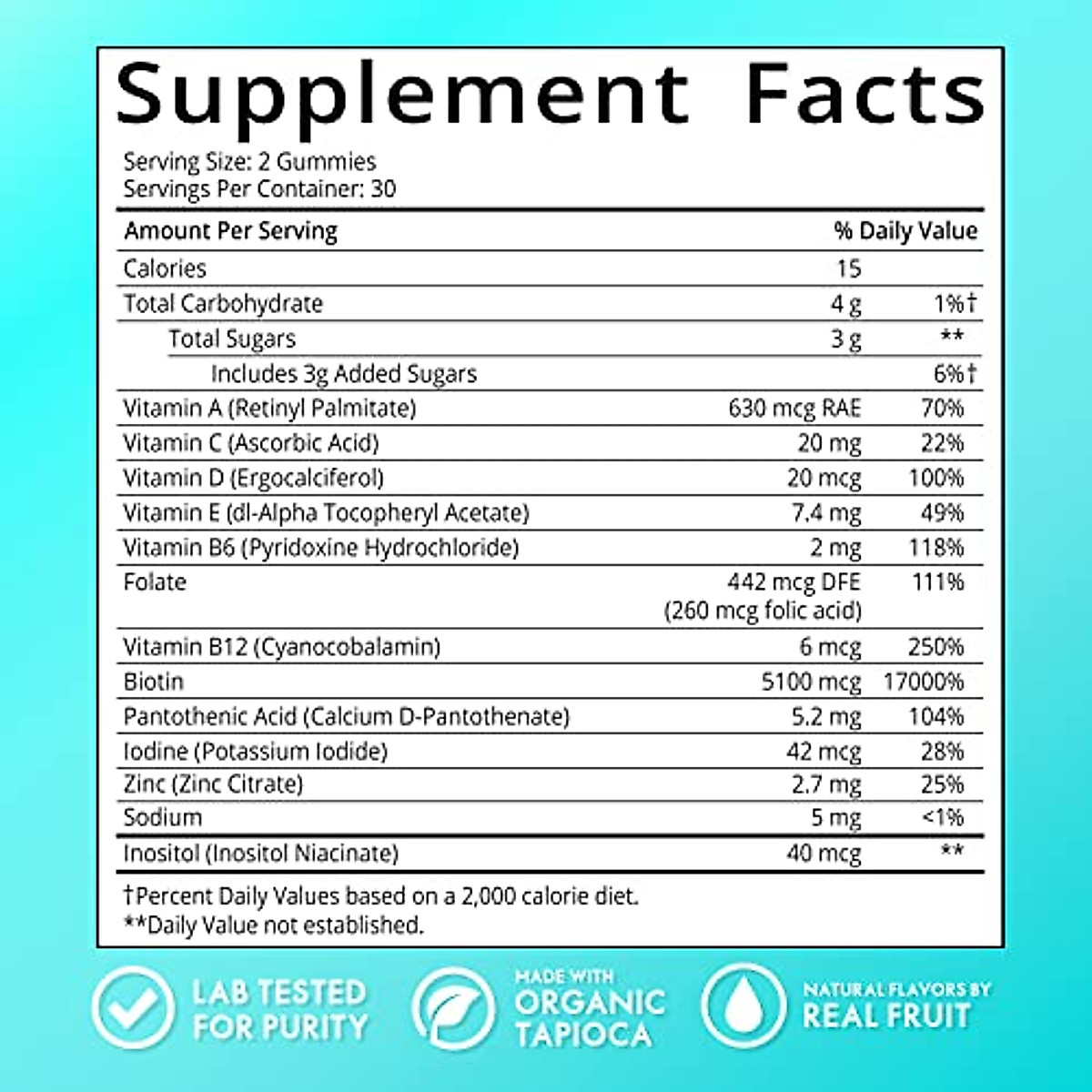 SugarBear Vitamins (Beauty Bears) Vegan Hair Gummy Vitamins with Biotin, Vitamin D, Folic Acid + Women's Multivitamins for Hair, Skin & Nails + Gift